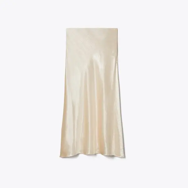 Tory Burch Satin Skirt - French Cream