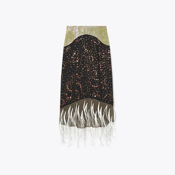 Tory Burch Embellished Slip Skirt