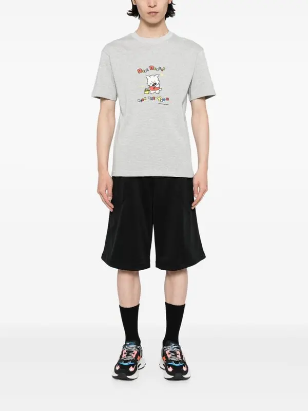 GROUND ZERO Cat Print Cotton T-shirt