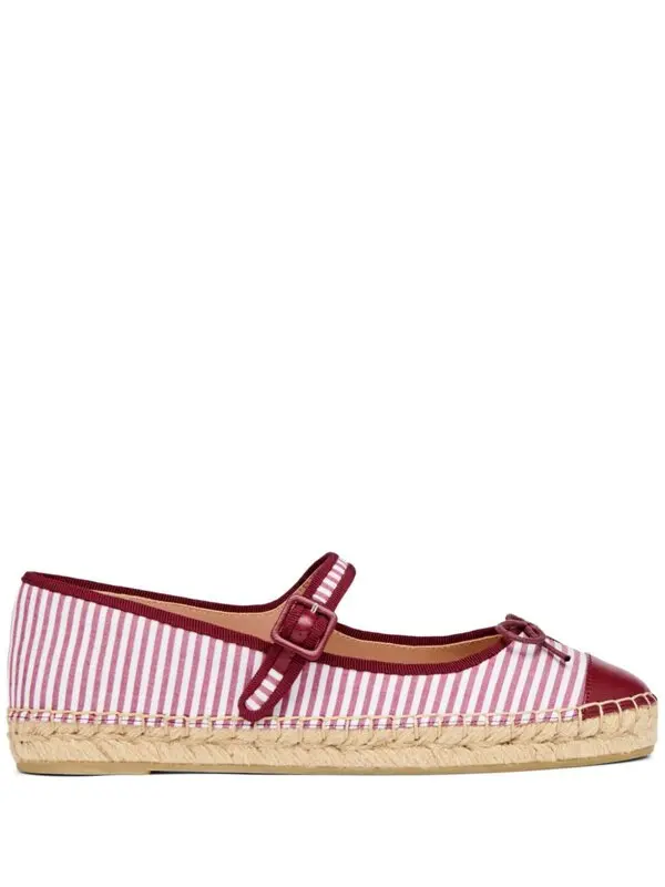 MALONE SOULIERS Striped Espadrilles - Red