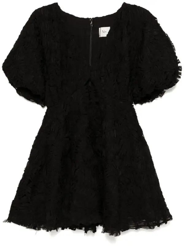 aje black floral dress Pandorea Layered Maxi Dress-BLACK / 4 main image 0