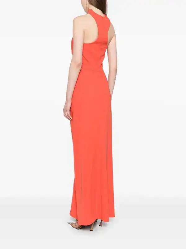 Christopher Esber Reversed Halter Disconnect Dress In Orange - 10% Off |  Editorialist
