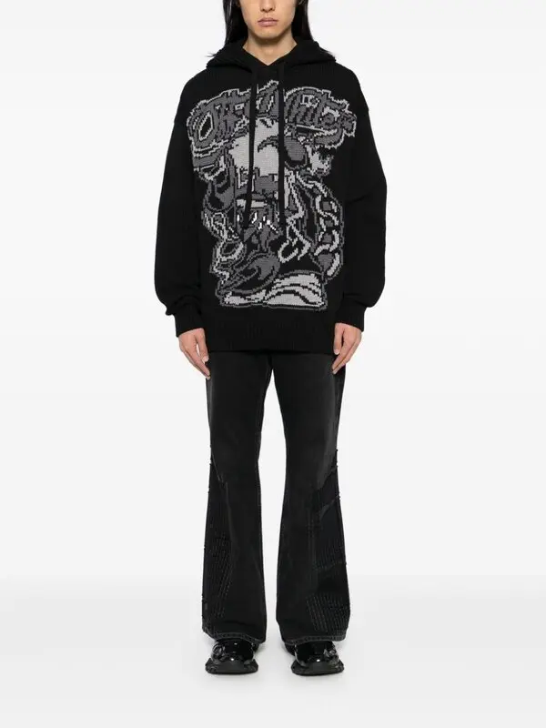 Off-White Patchwork Flared Jeans