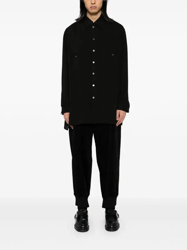 Yohji Yamamoto Velvet Tapered Trousers