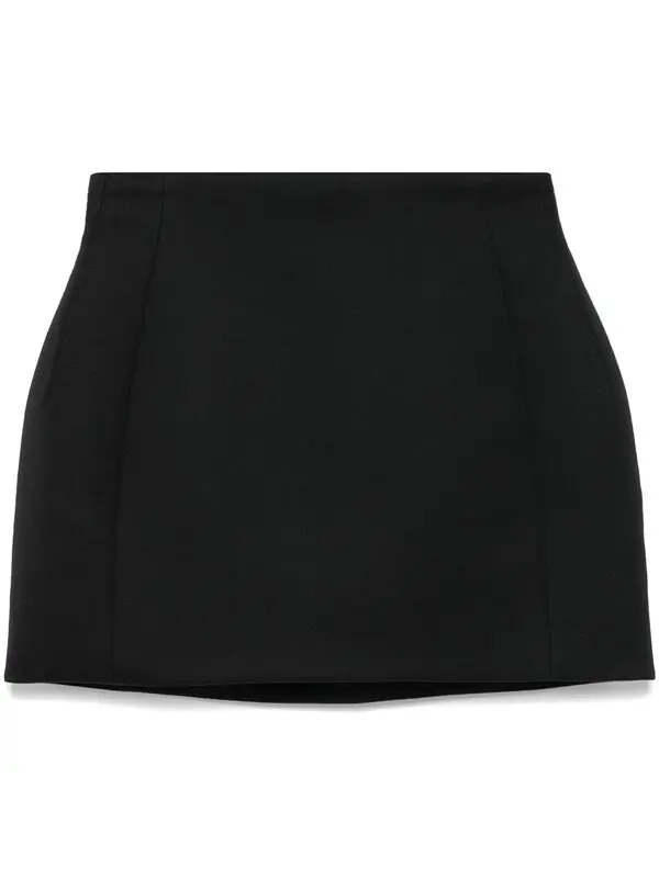 Wardrobe.NYC Sculpted Mini Skirt - Black