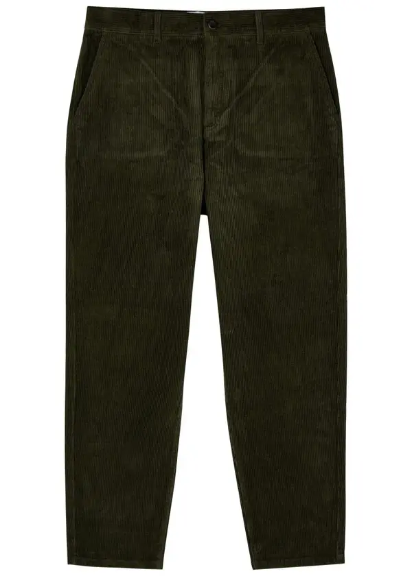 LES DEUX Kody Straight-leg Corduroy Trousers - Dark Green