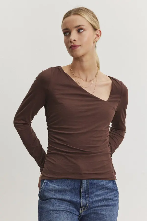 Velvet By Graham & Spencer Fiona Tee - Brown