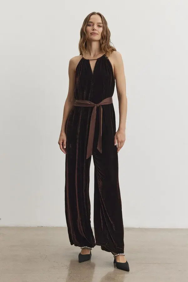 Velvet By Graham & Spencer Cienna Silk Jumpsuit - Pink