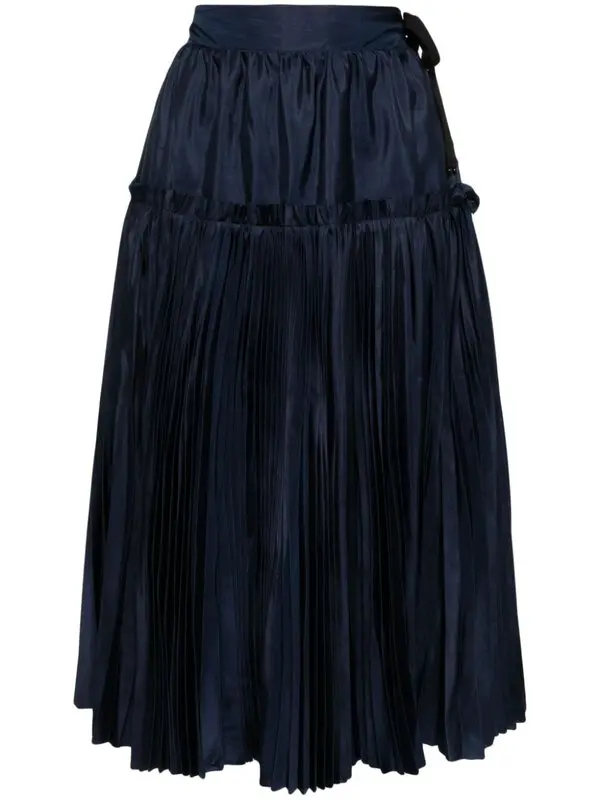 SHANSHAN RUAN Vintage Pleated Kirt