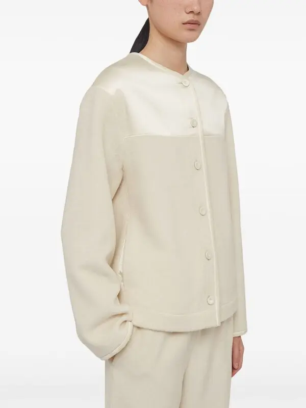 JIL SANDER Panelled Fleece Jacket - Neutrals