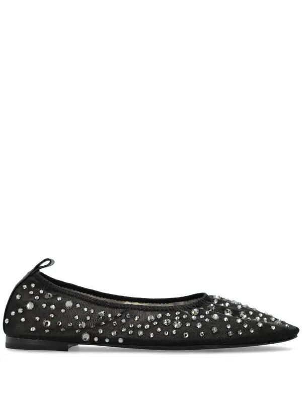 Tory Burch Crystal Embellished Ballerina Flats - Black