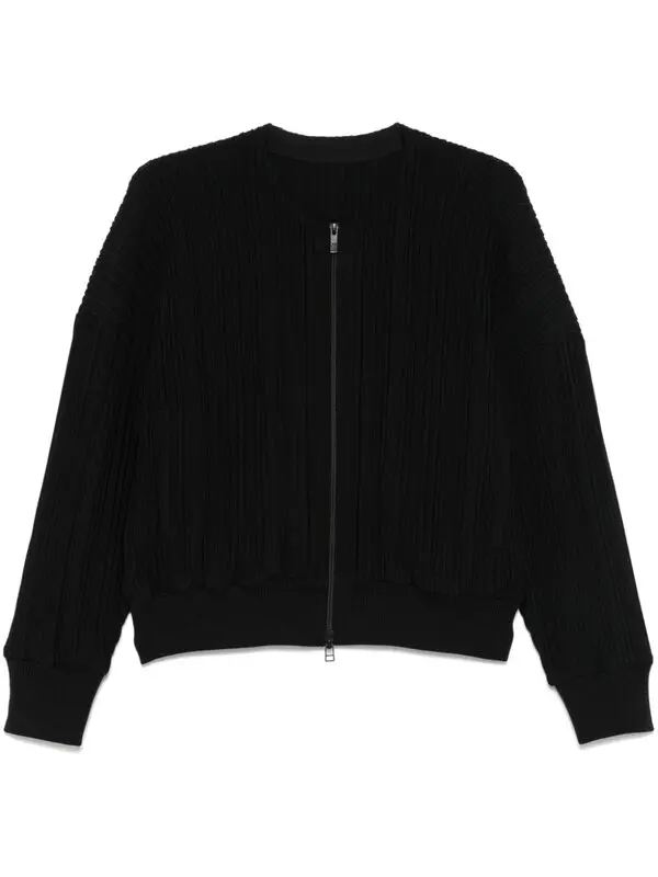 Issey Miyake Crepe Knit Jacket - Black