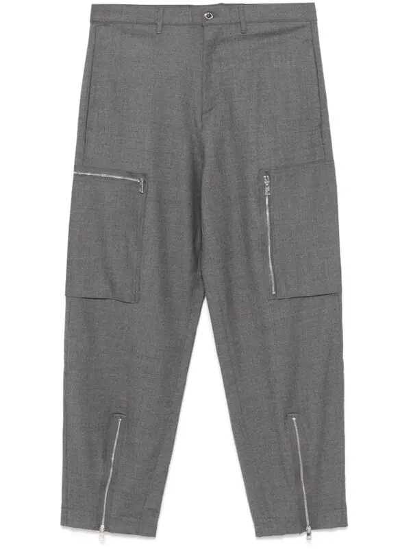 Michael Kors Stretch Zip-up Cargo Pants - Grey