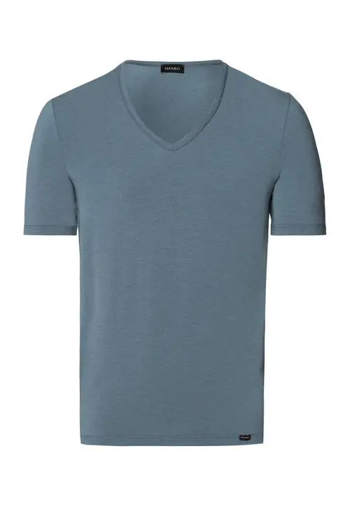 Hanro Natural Function V-neck T-shirt - Black Clay