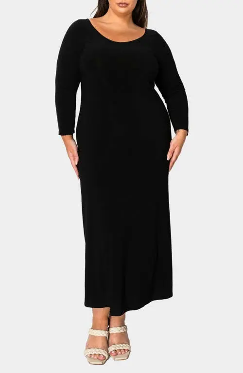 L I V D Ashe Long Sleeve Maxi Dress - Black