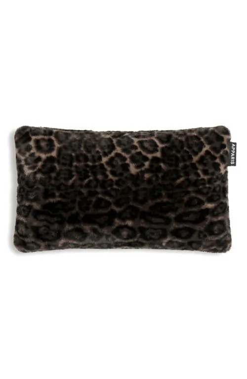 Apparis Cicly Faux Fur Accent Pillow - Dark Leopard