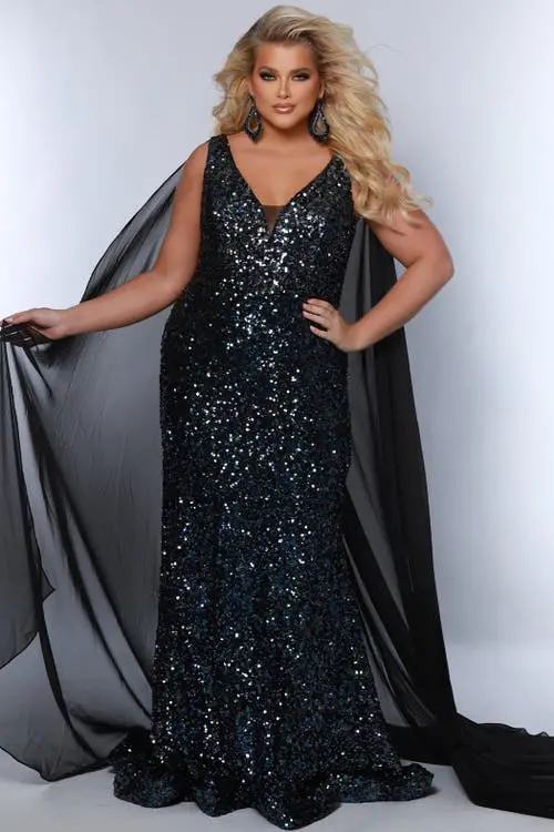 SYDNEY'S CLOSET Sequin Mermaid Gown - Kaleidoscope