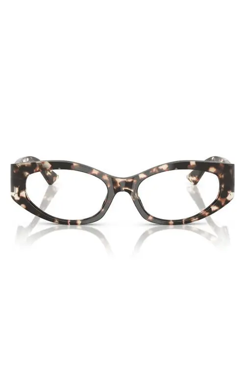 Versace 53mm Irregular Eyeglasses - Havana Gradient