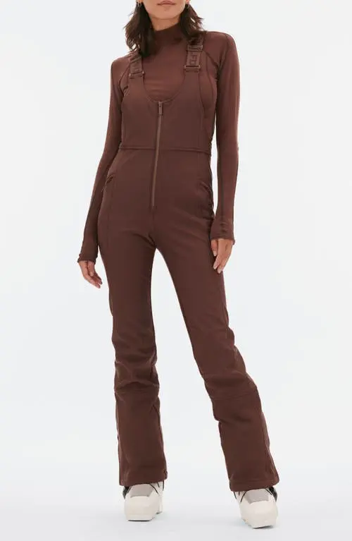 HALFDAYS Isabel Waterproof Snow Bib Overalls - Spiked Cocoa