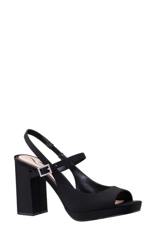 Nina Simeon Slingback Platform Sandals - Black