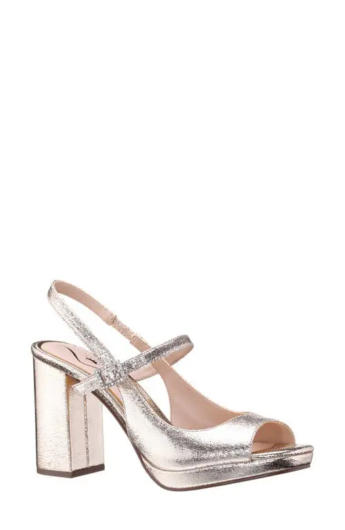 Nina Simeon Slingback Platform Sandals - Platino