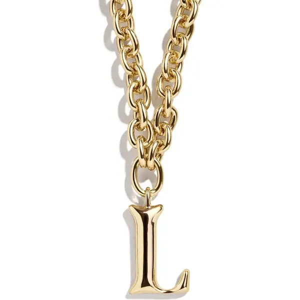 Baublebar Initial Pendant Chain Necklace - Gold