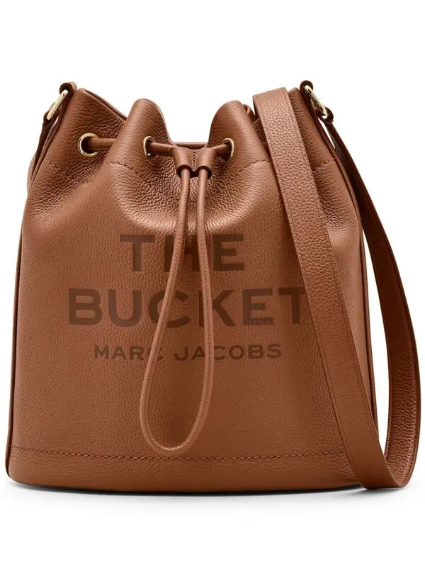 Marc Jacobs Leather Shoulder Bucket Bag - Brown