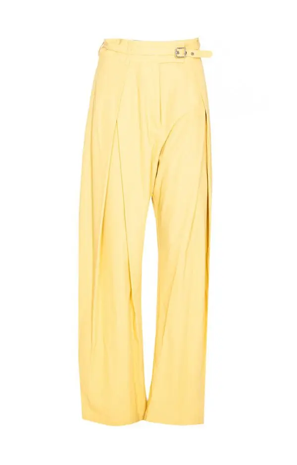 Pinko Ricordi Wide-leg Pants - Yellow