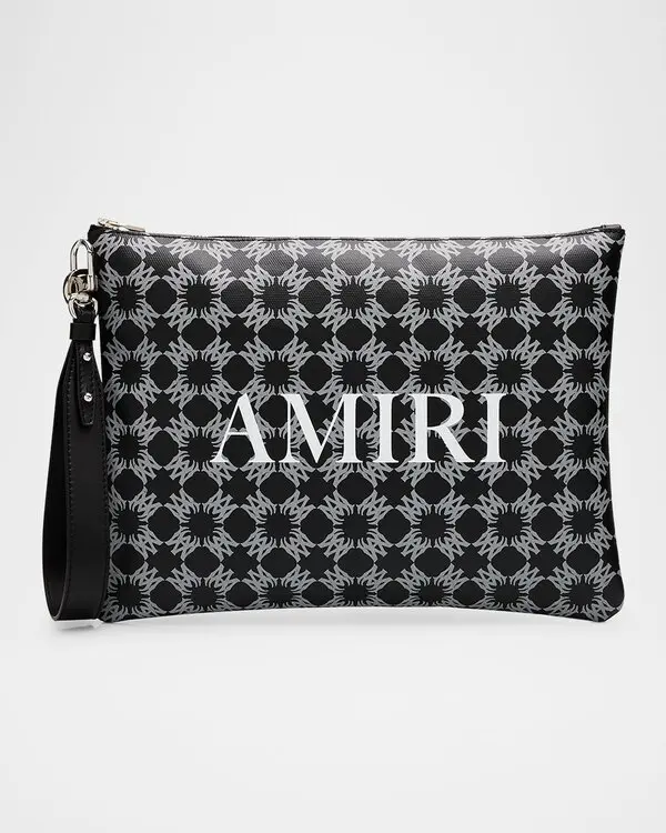 Amiri Ma Quad Large Zip Pouch With Strap