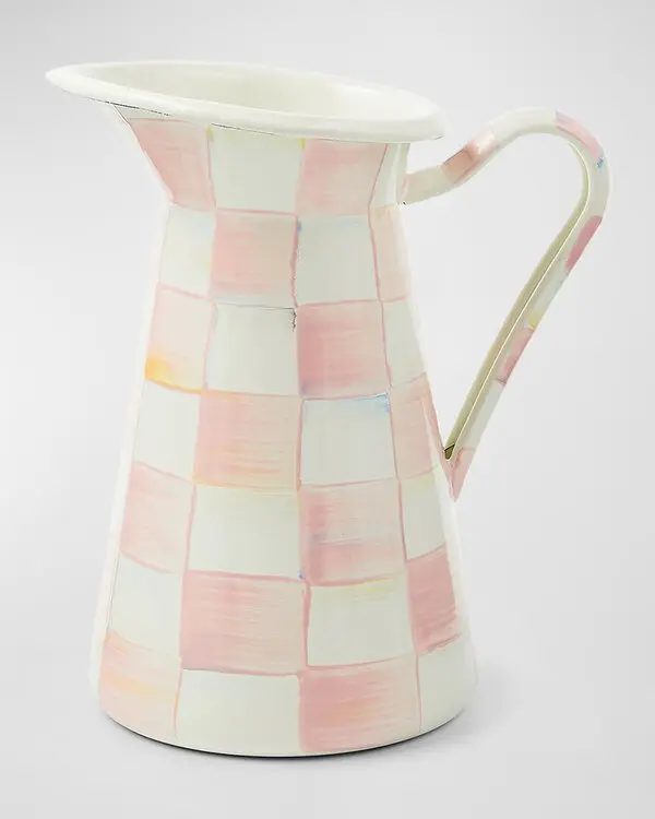 MACKENZIE-CHILDS Rosy Check Practical Pitcher, Medium - One-color