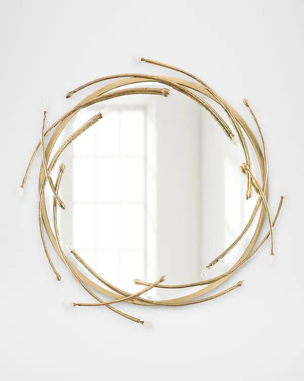 JOHN-RICHARD COLLECTION Entrata Quartz Spiral 37" Wall Mirror