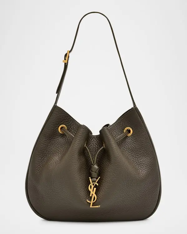 Saint Laurent Paris Vii Small Hobo Bag - Light Mare
