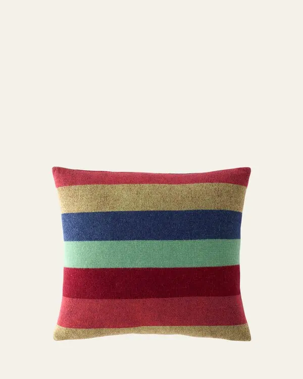 THE ELDER STATESMAN Block Super Duper Cashmere Decorative Pillow, 20" Square
