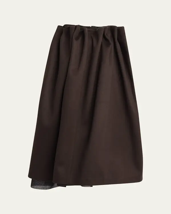 THE ROW Lamartine Gathered Midi Skirt