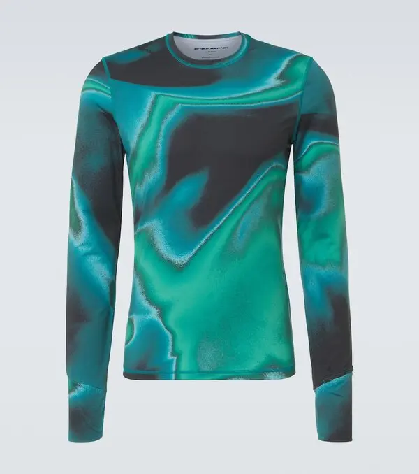 Aztech Mountain Aztech Next To Skin Printed Ski Top - Blue