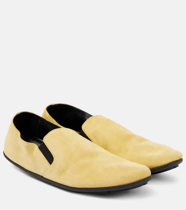 THE ROW Vincit Suede Loafers - Beige