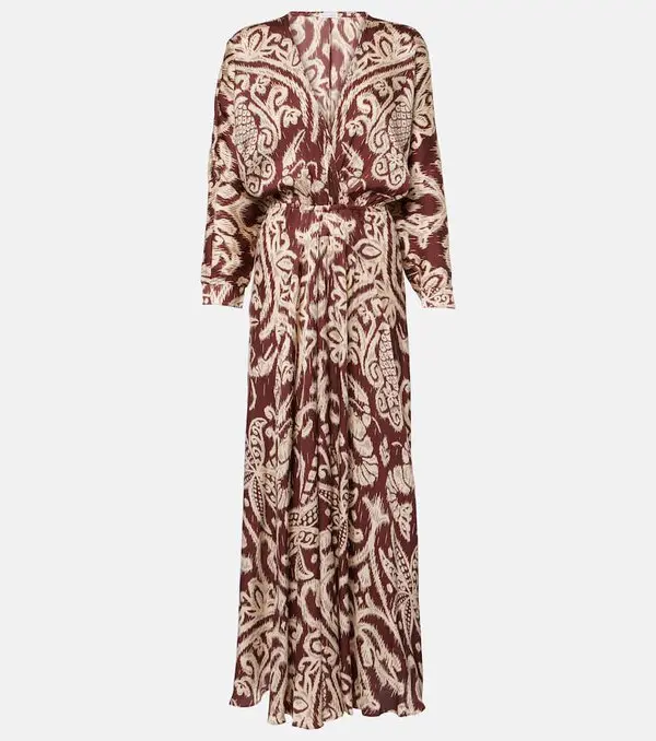Poupette St Barth Ilona Printed Maxi Dress - Brown