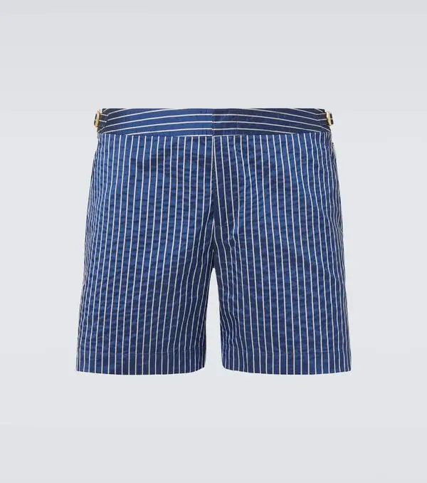 Orlebar Brown Bulldog Striped Swim Trunks - Blue