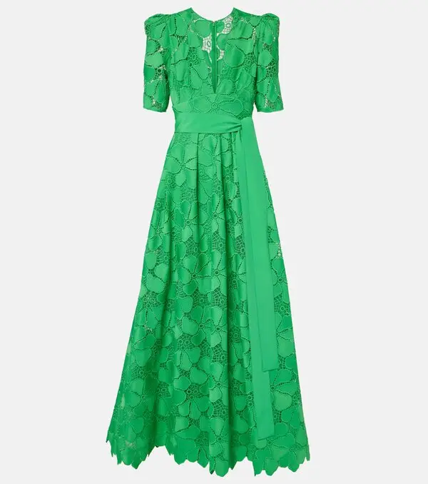 Elie Saab Macramé Belted Gown