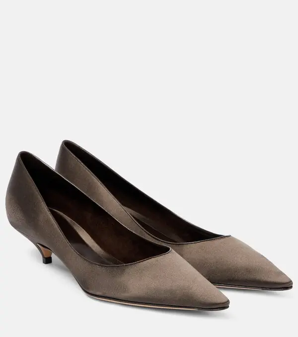 THE ROW Liisa Satin Pumps