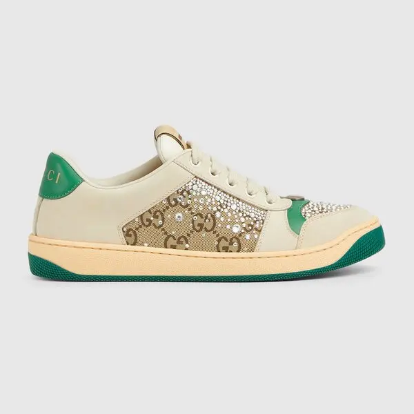 Gucci Gg Crystal Screener Sneakers - Neutral