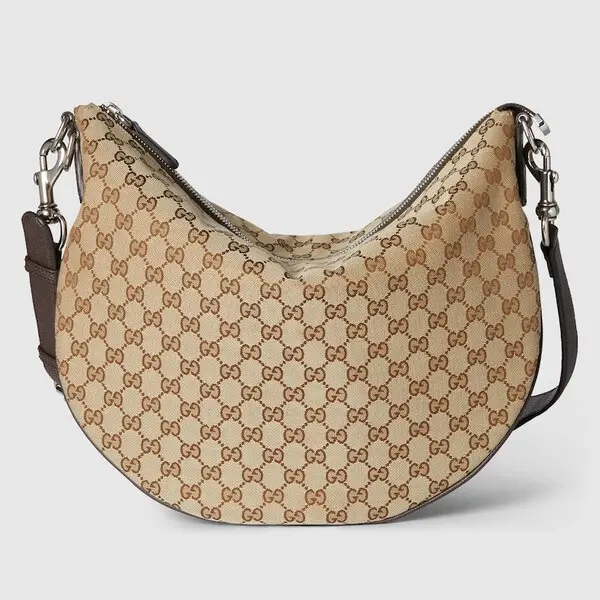 Gucci B Medium Shoulder Bag In Gg Canvas