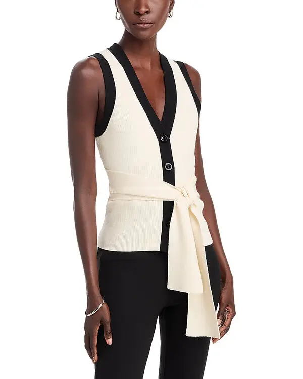 TOCCIN Collins Sleeveless Button-front Top