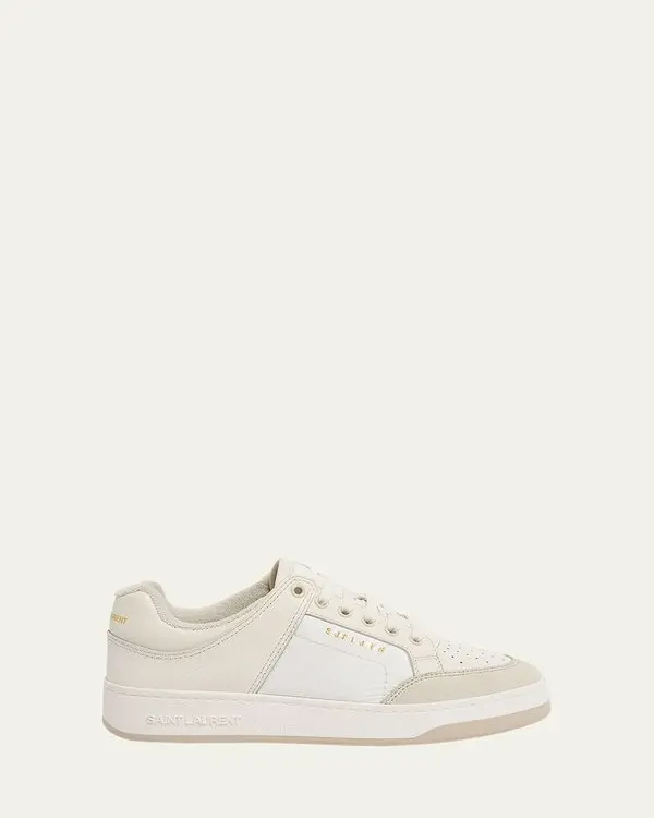 Saint Laurent Sl61 Mixed Leather Low-top Sneakers