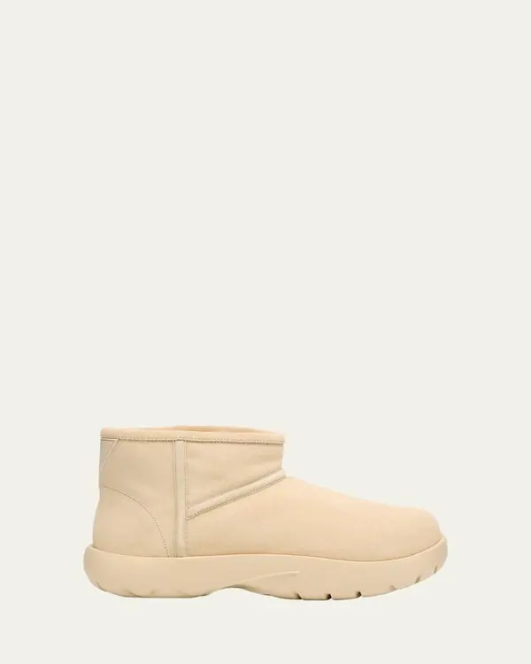 Bottega Veneta Snap Shearling Booties - Poridge