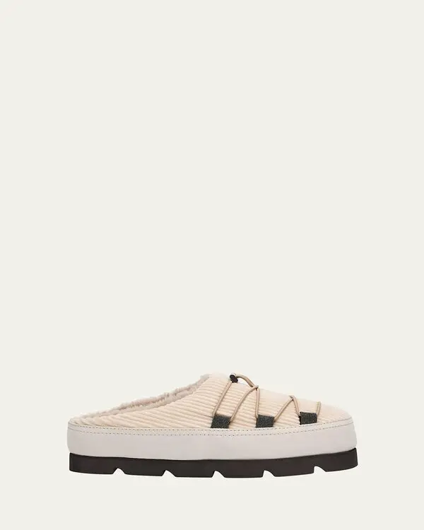 Brunello Cucinelli Suede Cozy Mules