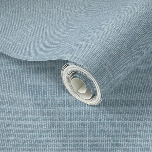 Spoonflower Texture Look Natural Custom Pre-pasted Wallpaper - Blue