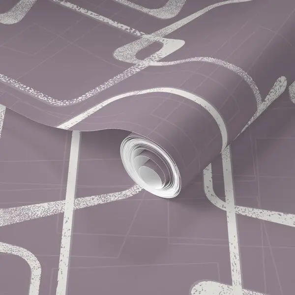 Spoonflower Vintage Retro Geometric Abstract Pattern Shapes Custom Removable Wallpaper