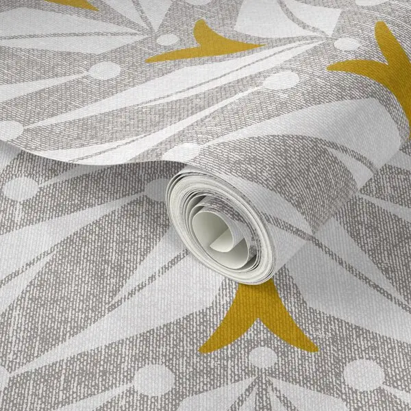 Spoonflower Floral Geometric Tulipa Traditional Wallpaper