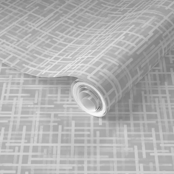 Spoonflower Black And White Woven Coordinate Texture Matching Custom Pre-pasted Wallpaper